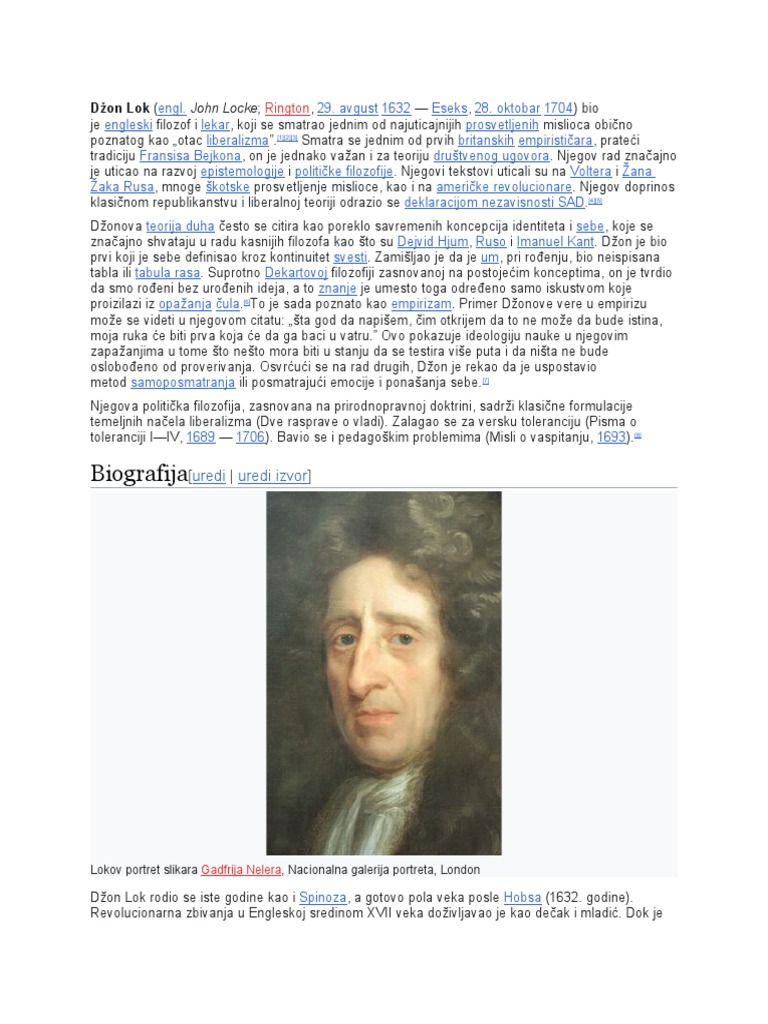 Džon Lok | PDF
