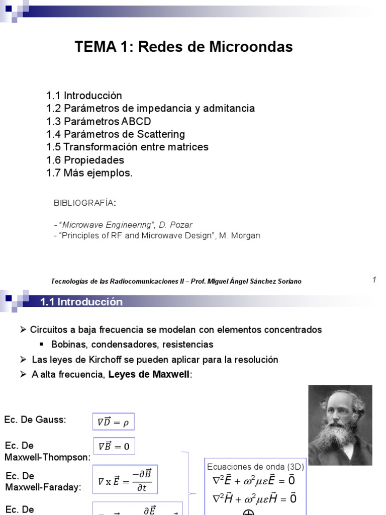 Análisis de parámetros de red y matrices de dispersión para circuitos ...