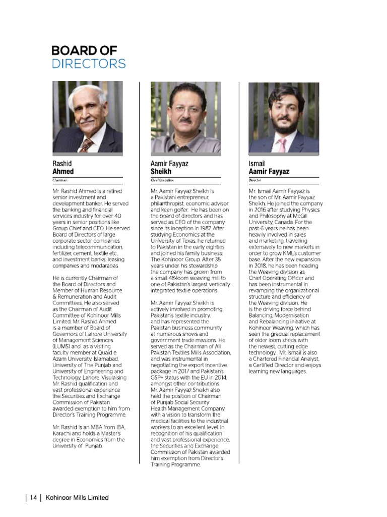 Board of Directors | PDF