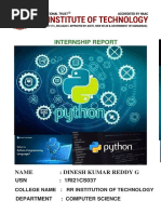 Industrial Training Report of Internshala | PDF | Python (Programming Language) | Object ...