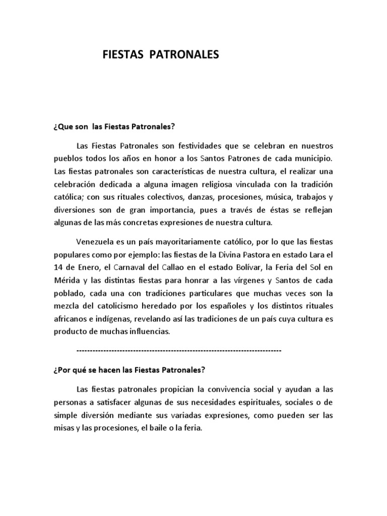 Fiestas Patronales | Descargar gratis PDF | Carnaval