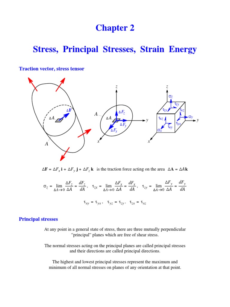 Chapter 2, Stress, Principal Stresses, Strain Energy | PDF | Stress (Mechanics) | Physics