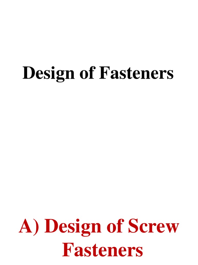 CHAPTER 03,15 - Design of Fasteners | PDF | Screw | Stress (Mechanics)