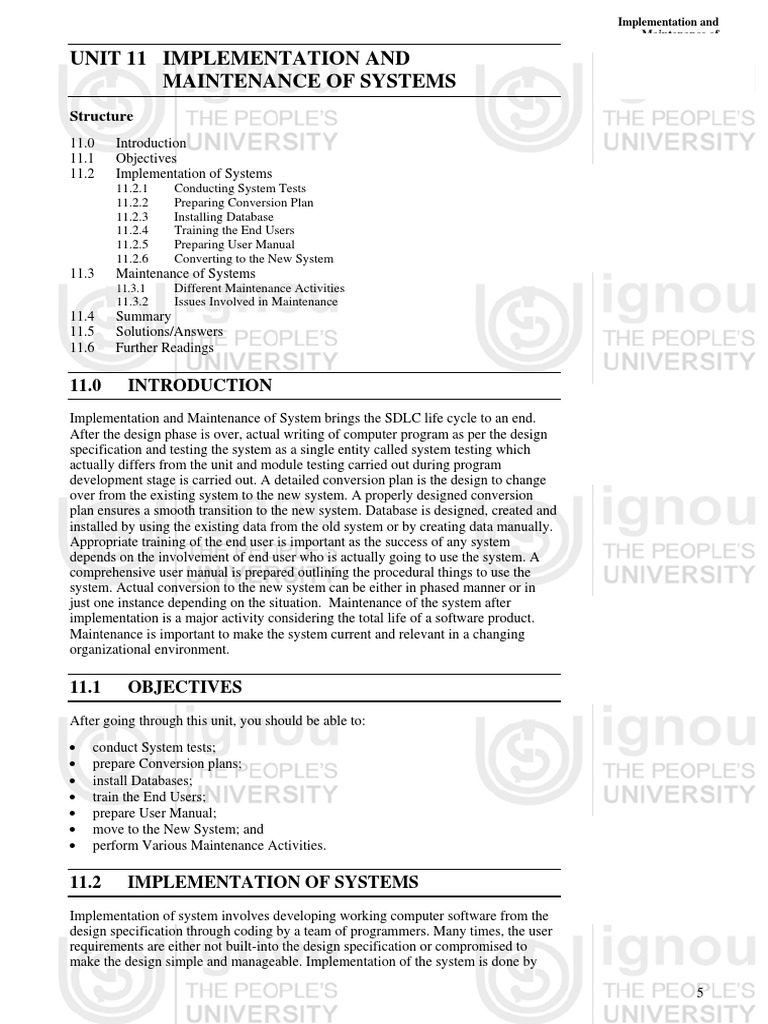 System Analysis and Desing Ignou Bca Sem 3 | PDF | Software Testing ...