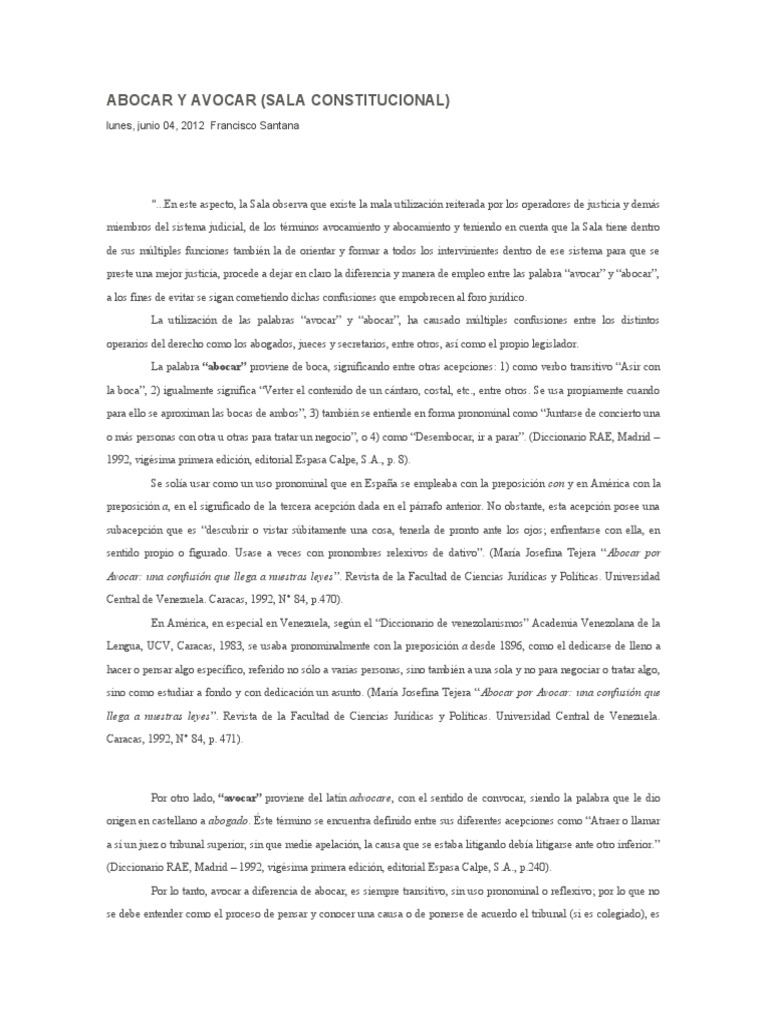 Abocar y Avocar | PDF | Venezuela | Juez