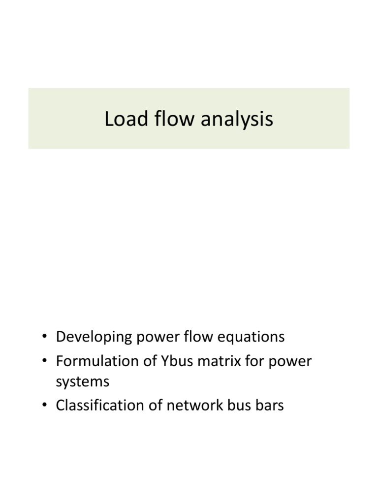 Power Flow Analysis & Ybus Matrix | PDF | Electric Power | Mathematical Analysis