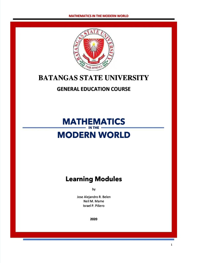 Mathematics in Modern World by Belen Et Al | PDF | Mathematics | Thought