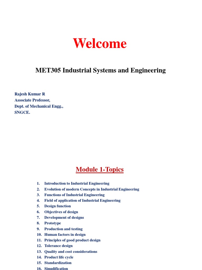 Industrial and System Engineering | PDF | Net Present Value | Business