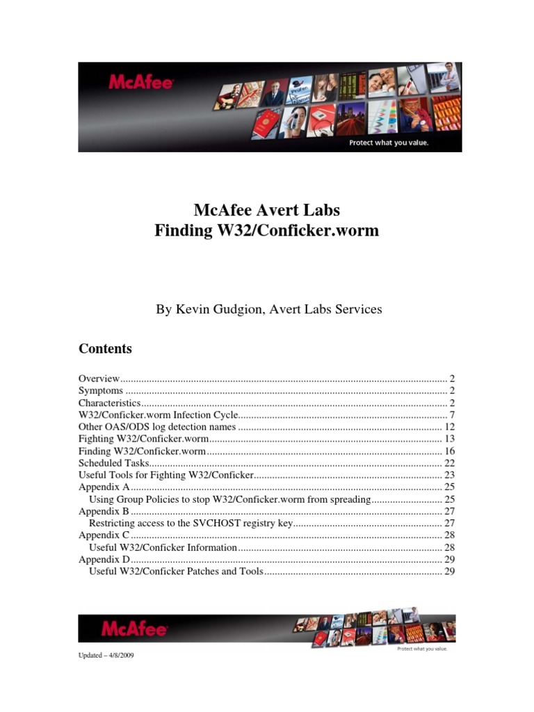 Combating w32 Conficker Worm | PDF | Computers