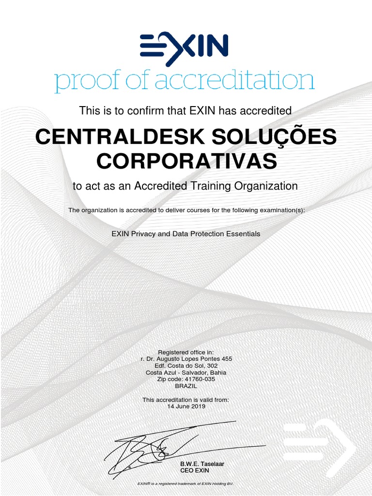 Certificate ATO Module Own Material Proof of Accreditation ATO Module Own Certificate v1.2 5 3 | PDF