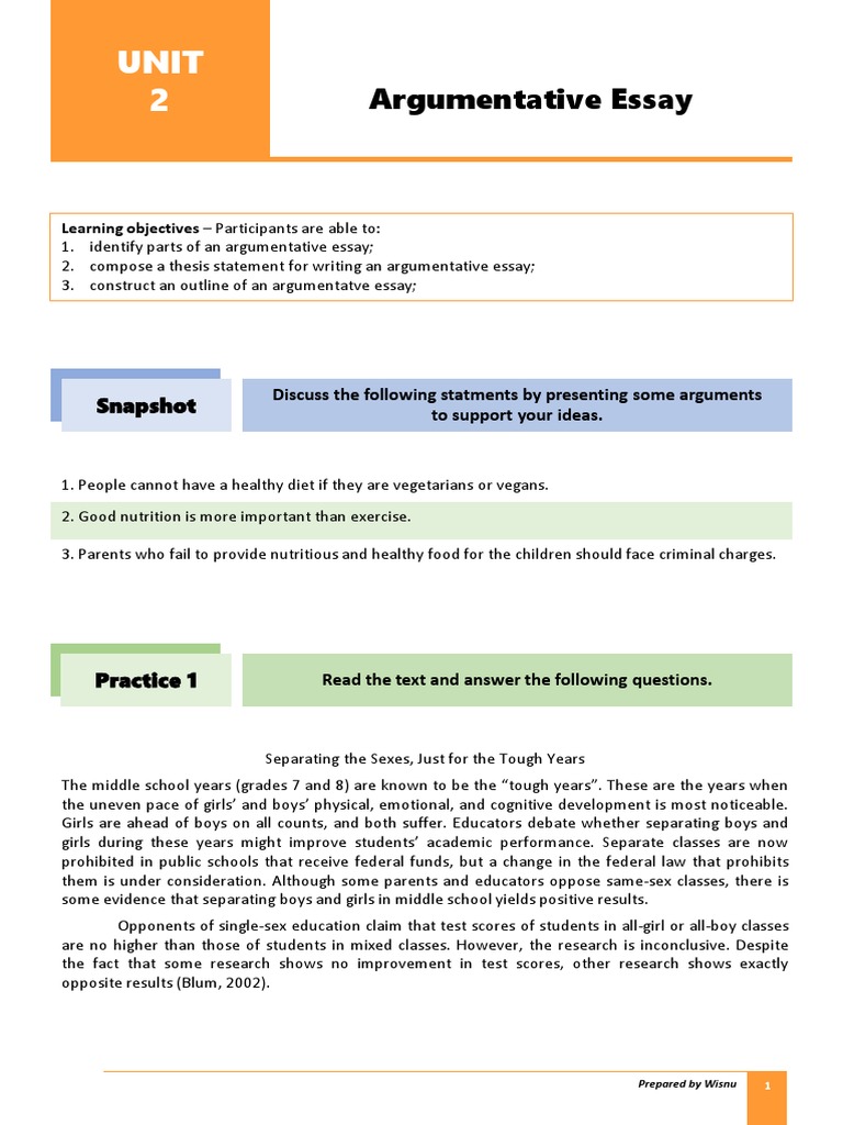 Argumentative Essay | PDF | Argument | Discrimination