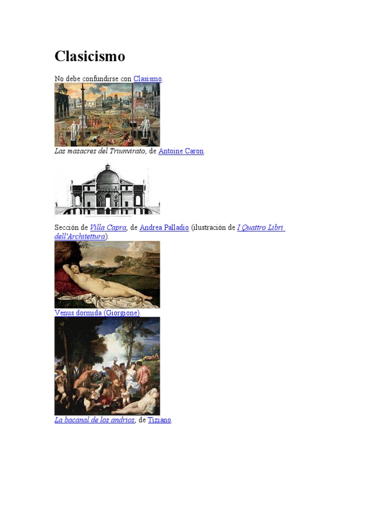 Clasicismo: Arte y Cultura Clásica | PDF | Clasicismo | Estilo
