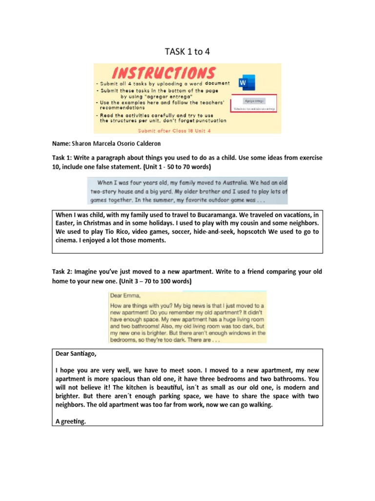TASK 1 To 4 - A2 | PDF