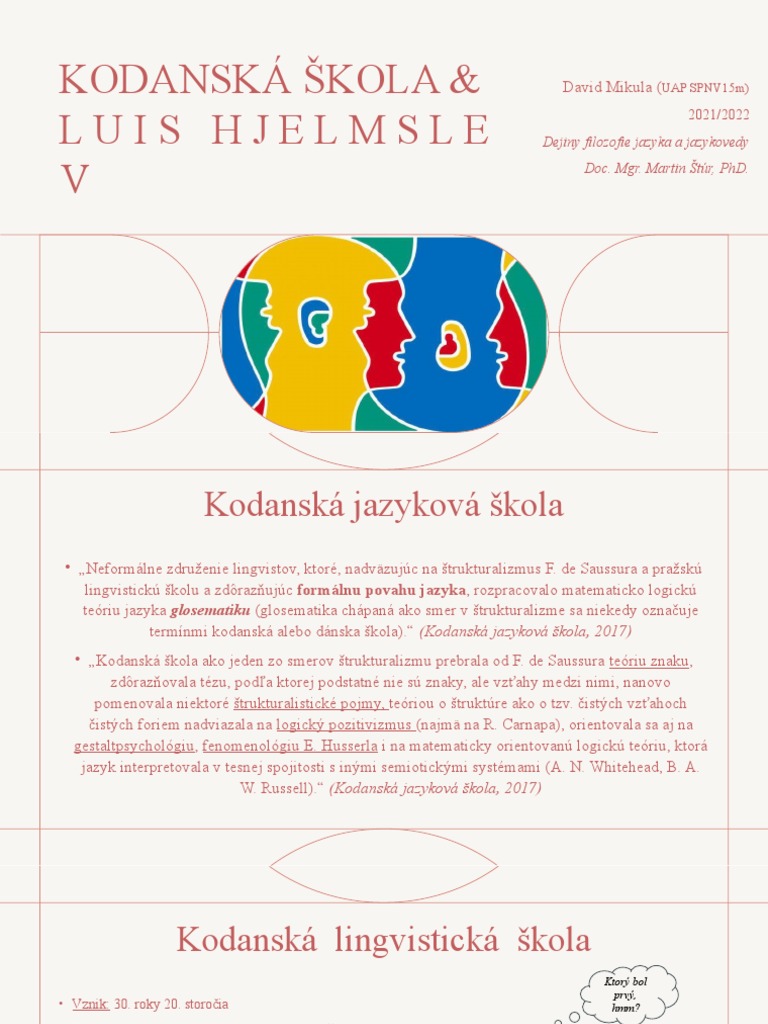 Kodanská Škola, Hjelmslev (Mikula David) | PDF
