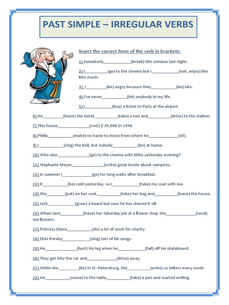 Past Simple Verb Exercises | PDF