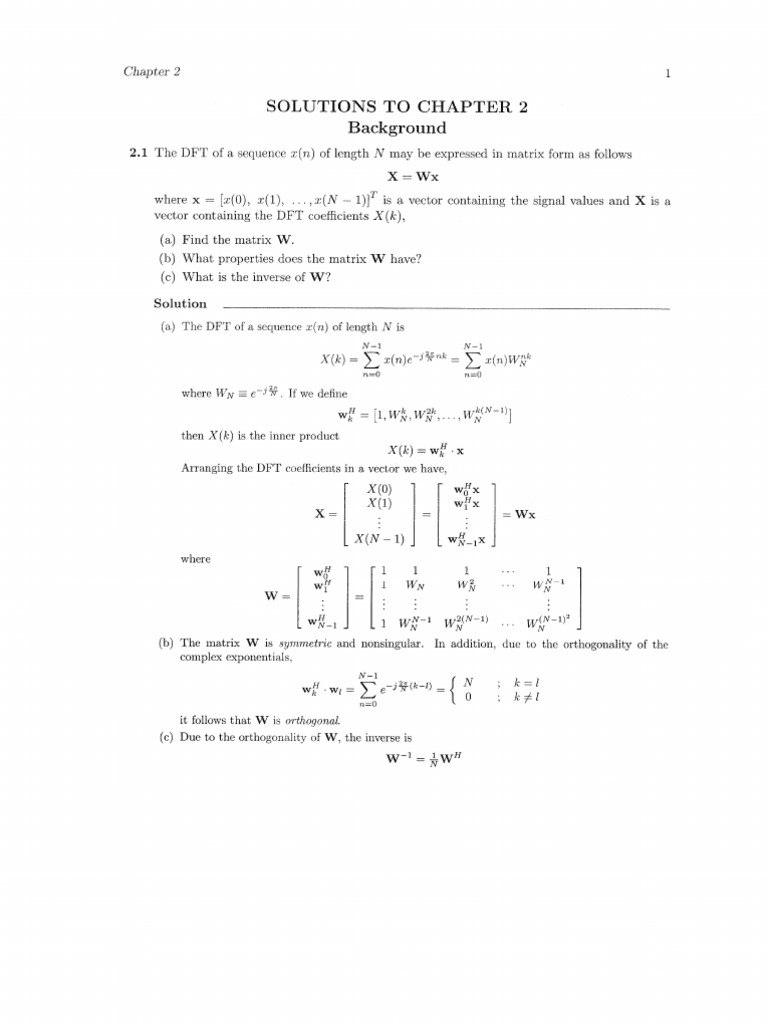 Solution Manual of Statistical Digital Signal Processing Modeling by ...
