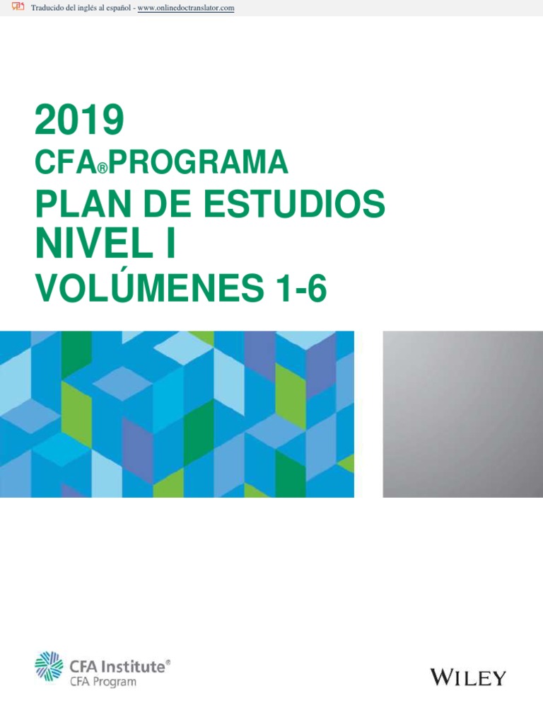 CFA 1 (1) .En - Es | PDF | Prueba (evaluación) | Plan de estudios