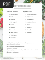 Complete List of Nightshade Foods | PDF | Capsicum | Cuisine