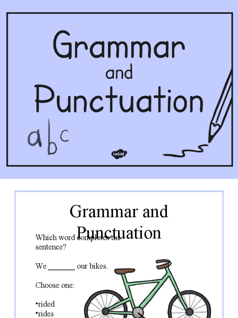 T L 5168 Year 2 Grammar and Punctuation Challenge Powerpoint | PDF ...
