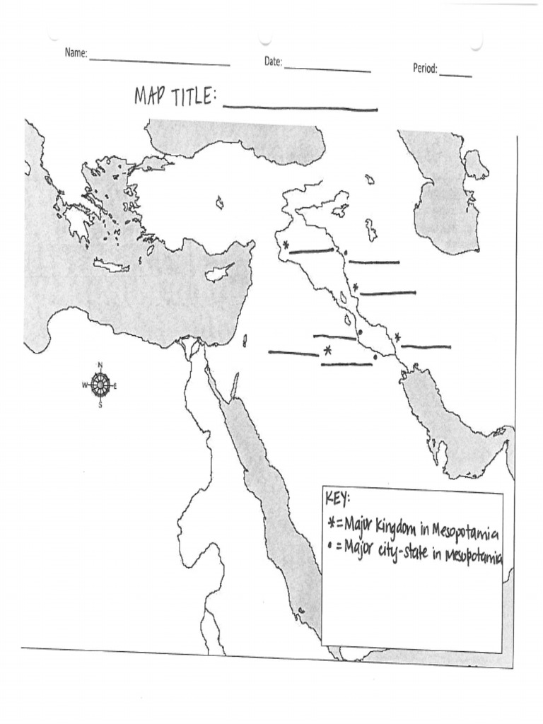Mesopotamia Map Activity | PDF
