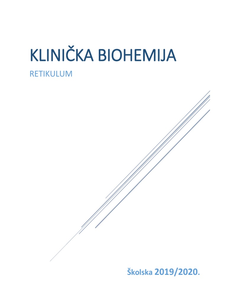Klinicka Biohemija 2019 | PDF