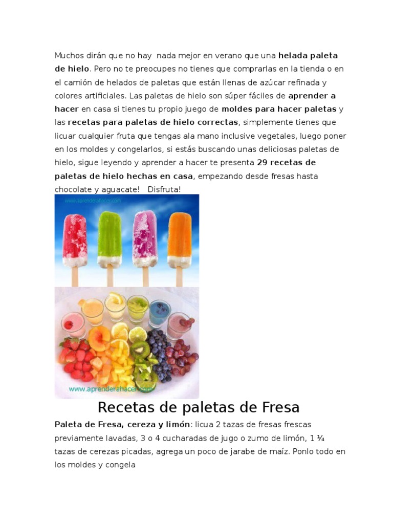 Paletas | PDF