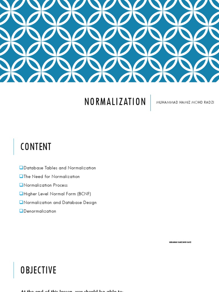 Chapter 4 - Normalization | PDF | Database Design | Databases Chapter 4 - Normalization | PDF | Database Design | Databases