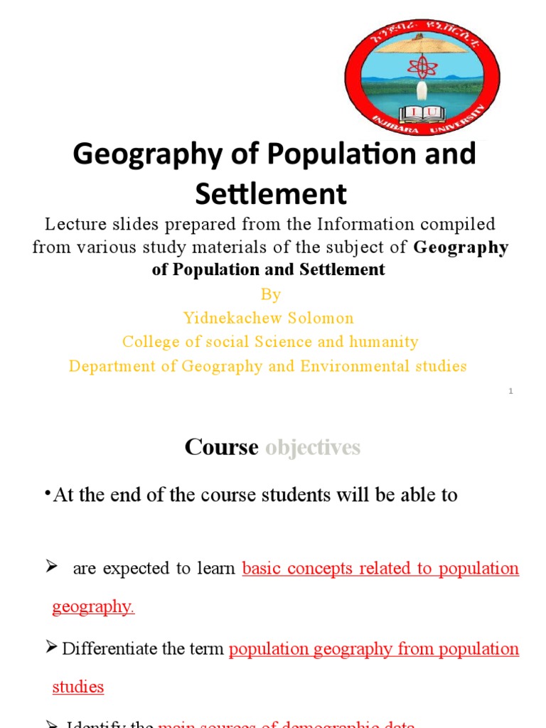 Geography of Population and Settlement | PDF | Census | Geography
