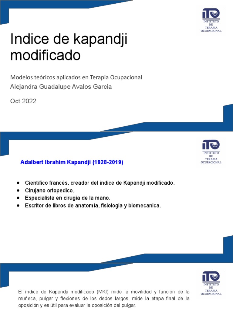 Kapandji Evaluación | PDF | Mano | Sistema musculoesquelético