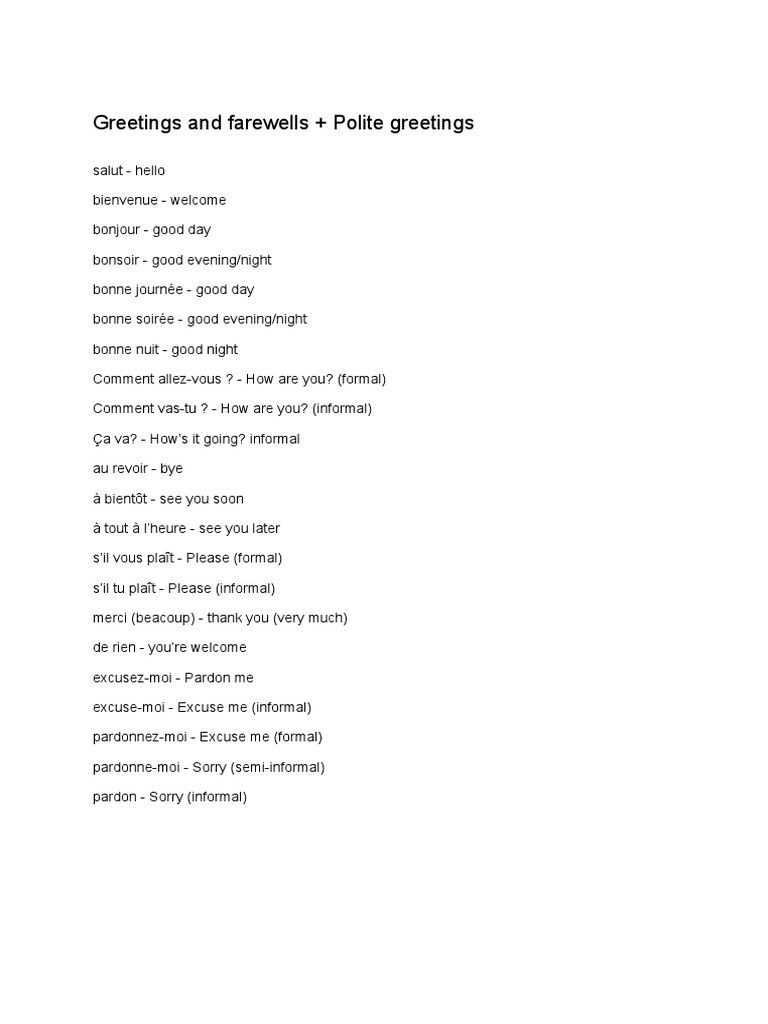 French A1 Module 1 | PDF