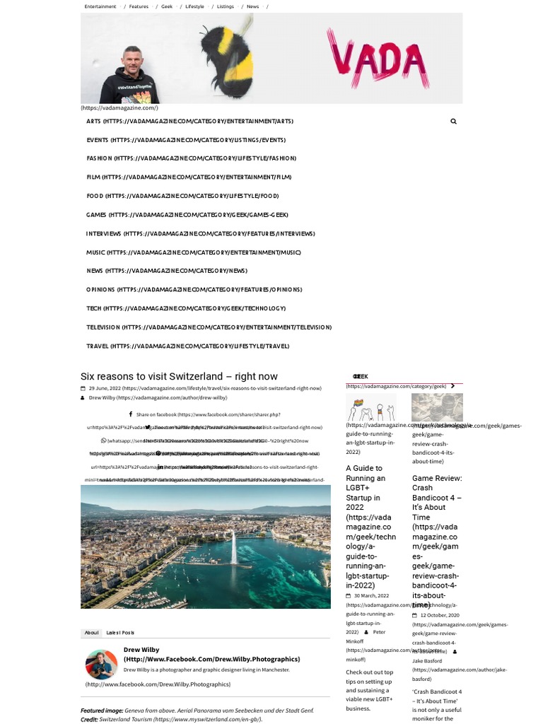 Six Reasons To Visit Switzerland - Right Now - Vada Magazine | PDF