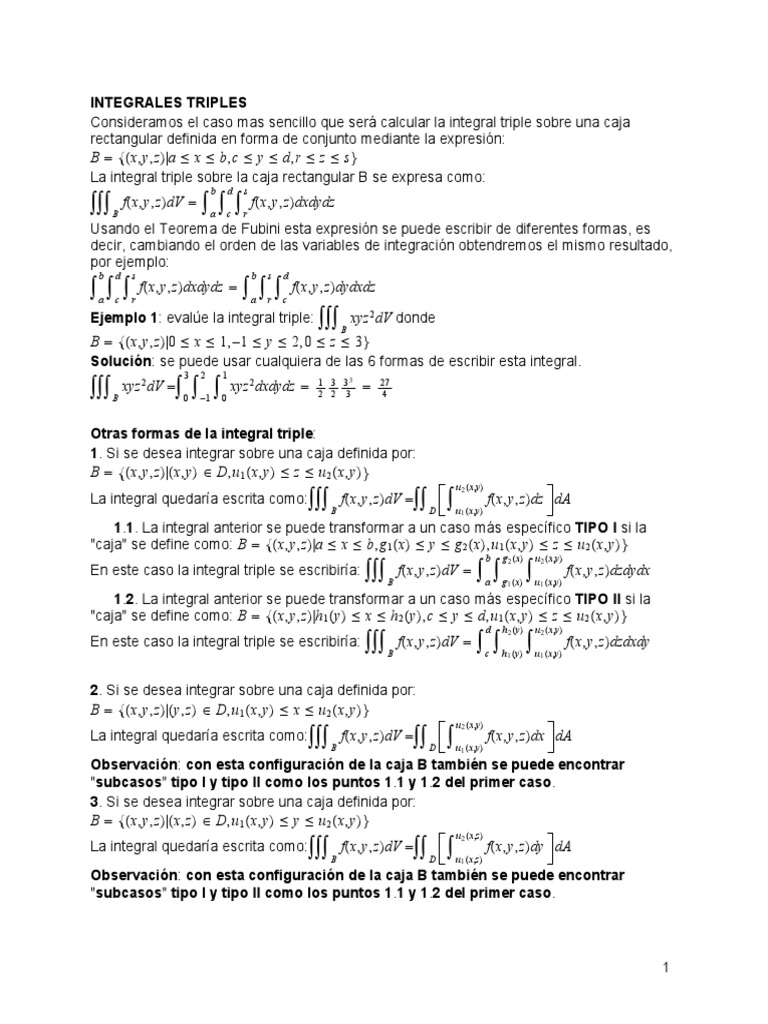 Volumen de sólidos con integrales triples | PDF | Integral | Esfera