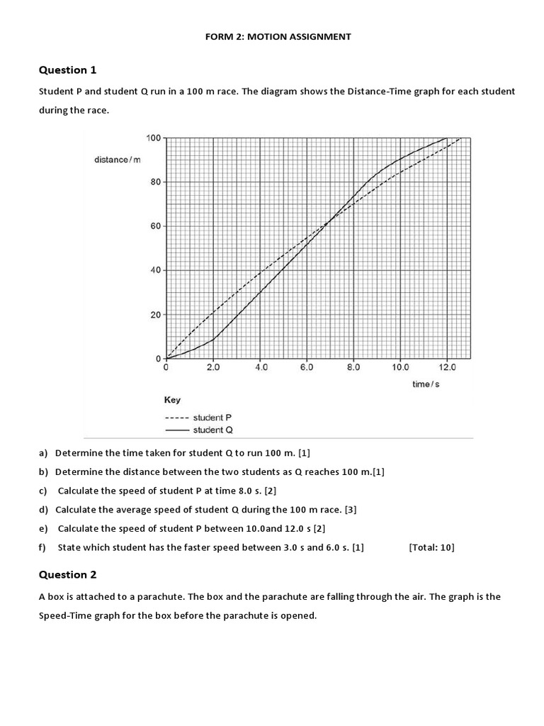 Motion Assignment | PDF | Acceleration | Speed