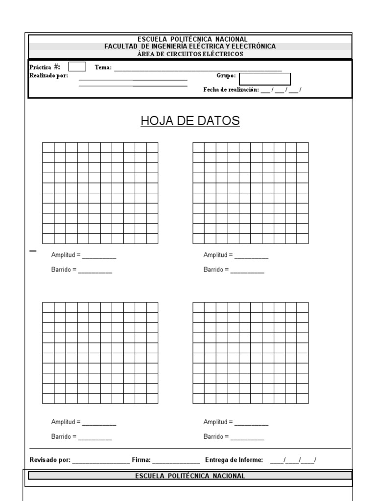 Formato - Hoja de datos | PDF