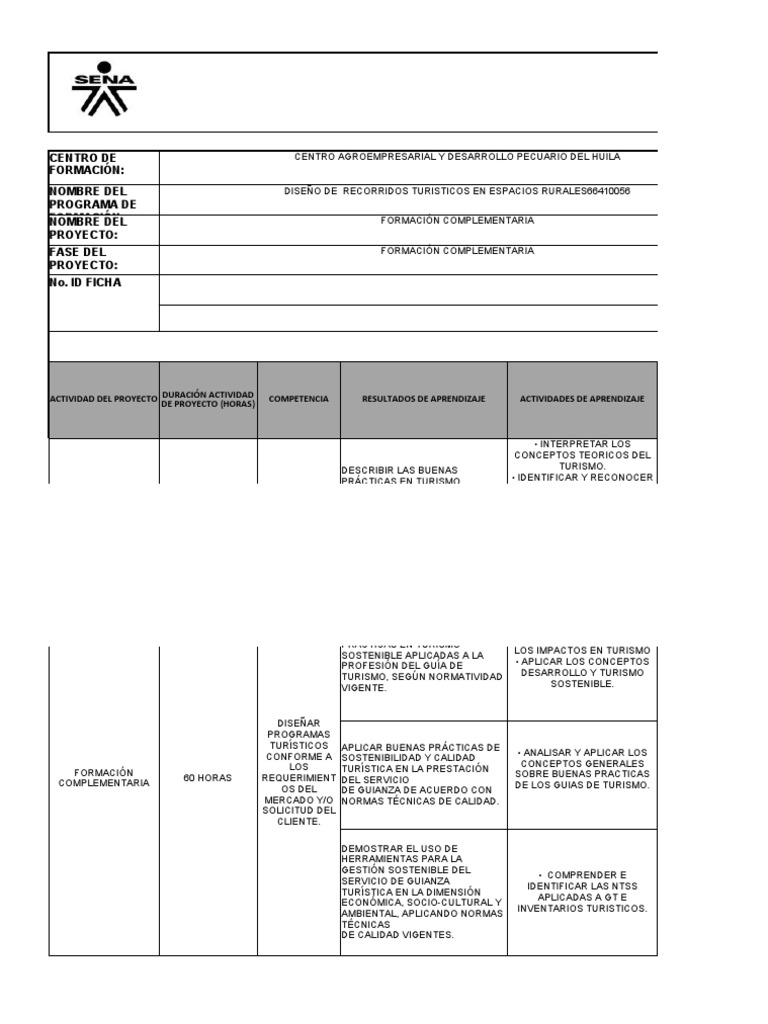 Planeación Pedagogica Bp Ts Gt | PDF | Turismo | Sustentabilidad