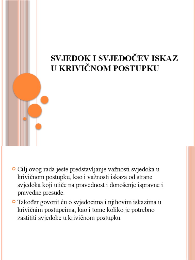 Svjedok | PDF