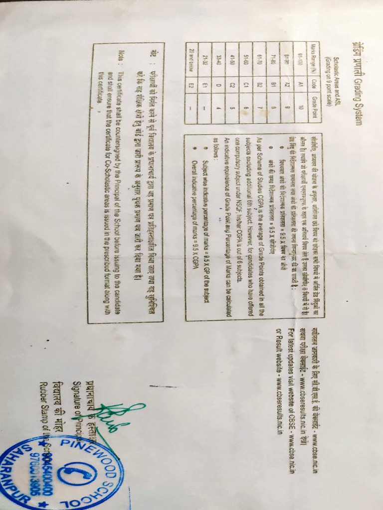 Grading System | PDF