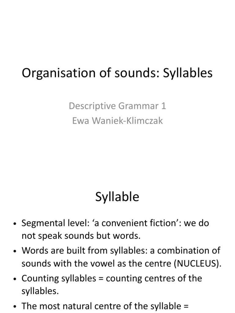 DG Syllable | PDF | Syllable | Consonant