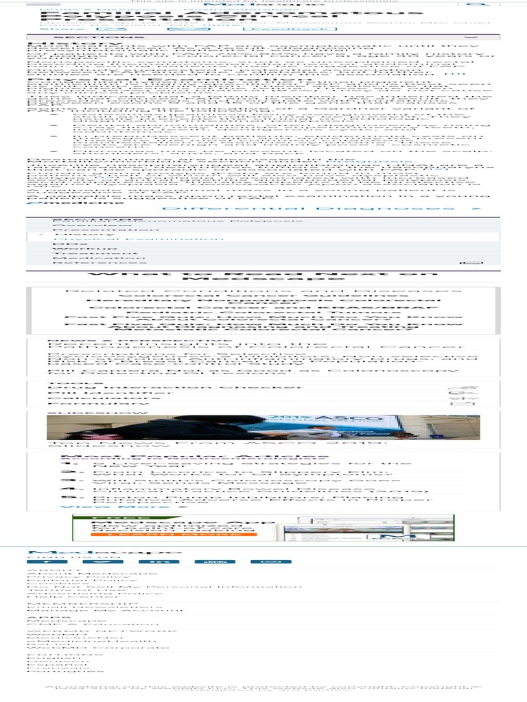 Familial Adenomatous Polyposis Clinical Presentation History, Physical Examination | PDF ...