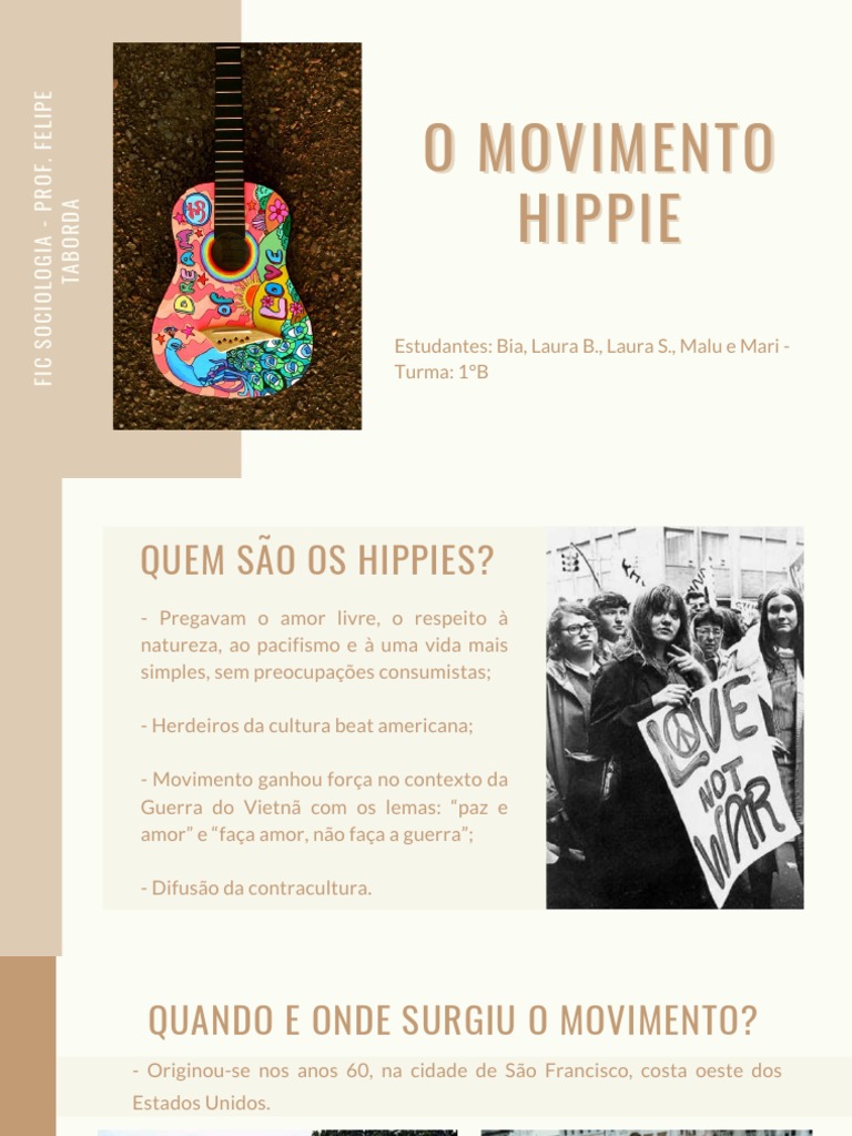 Trabalho Hippies - Socio | PDF | Hippie