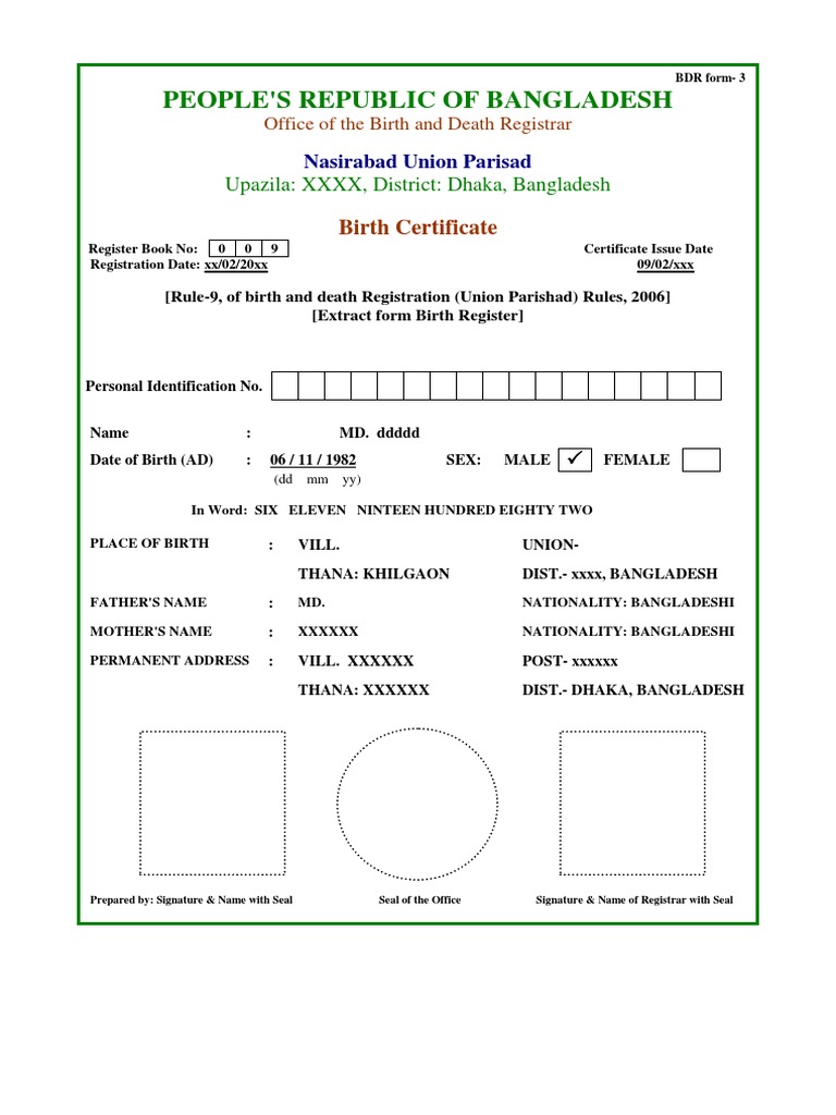 Birth Certificate Translate Sz8hux | PDF | Bangladesh | Authentication