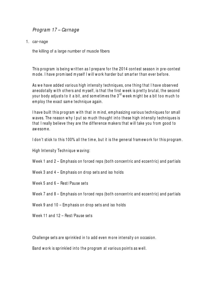 Week 1 Program 17 Pdf Strength Training Musculoskeletal System 
