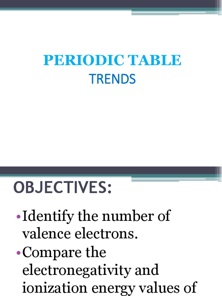 Periodic - Trends IonizationElectronegativity 2 | PDF