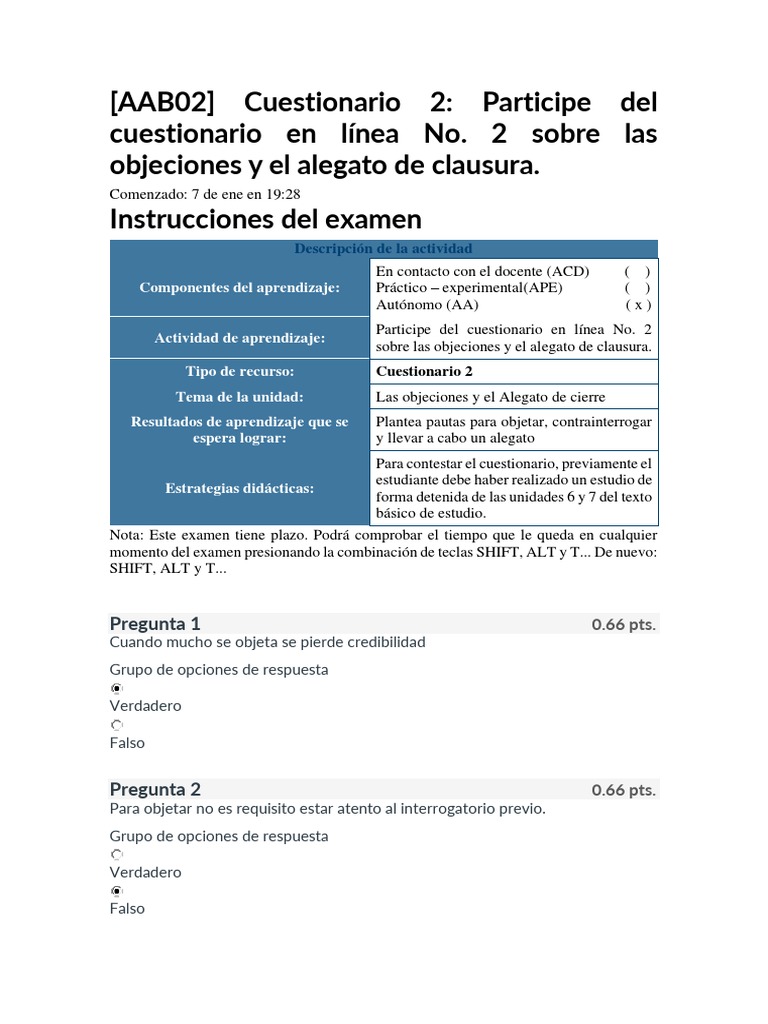 Cuestionario 2 Bim Ii | PDF