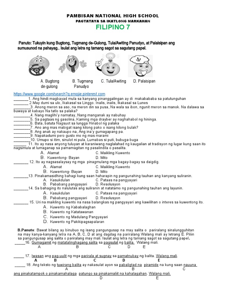 FIL Assessment Q3 | PDF