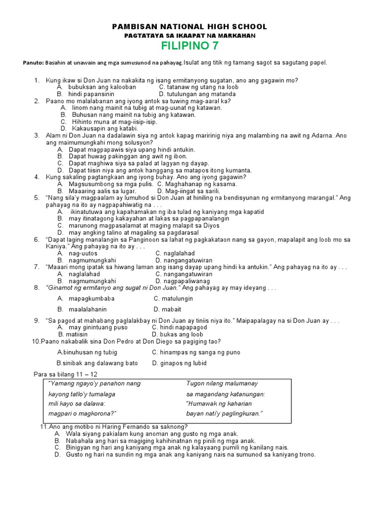 FIL Assessment Q4 | PDF