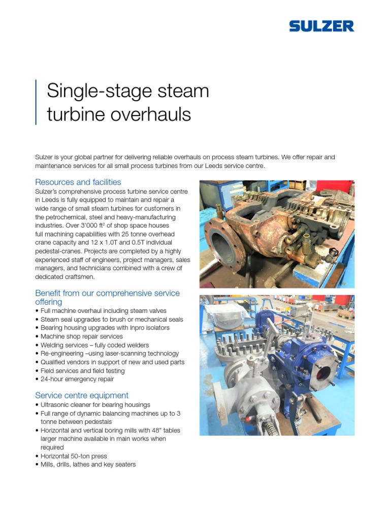 Single Stage Steam Turbine Overhauls E10679 | PDF | Machines ...