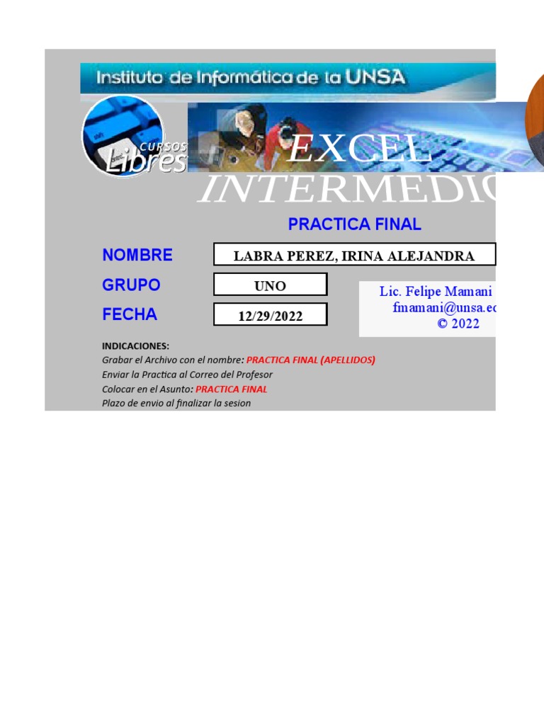 Practica Final Excel Intermedio | PDF