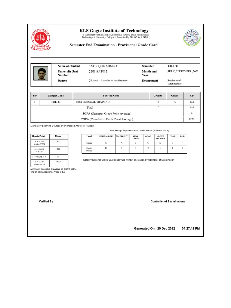 Marks Card | Download Free PDF | Bachelor's Degree | Academia