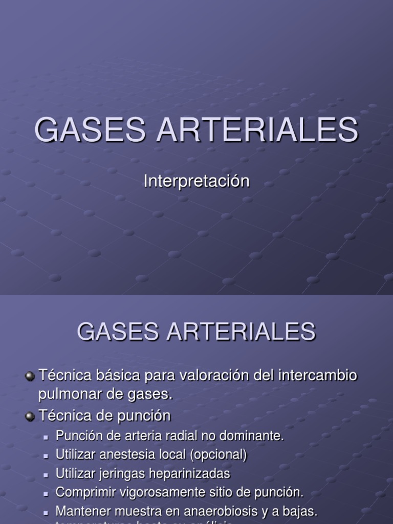 Gases Arteriales. Interpretación | PDF